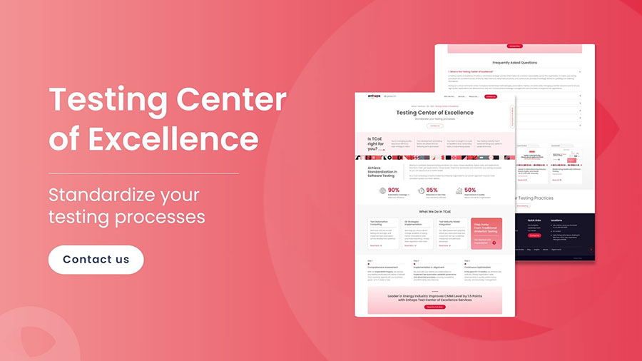 Testing Center of Excellence (TCOE) for Product Quality | Enhops